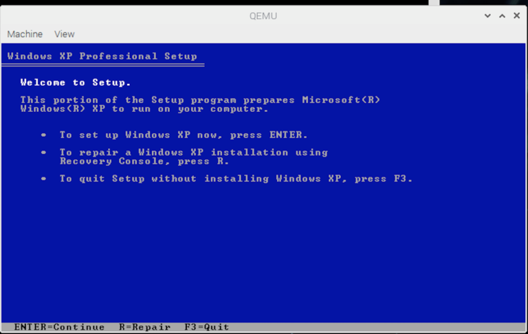 Installing Windows Xp On Qemu Raspberry Pi 4 Zivo Nix Blog